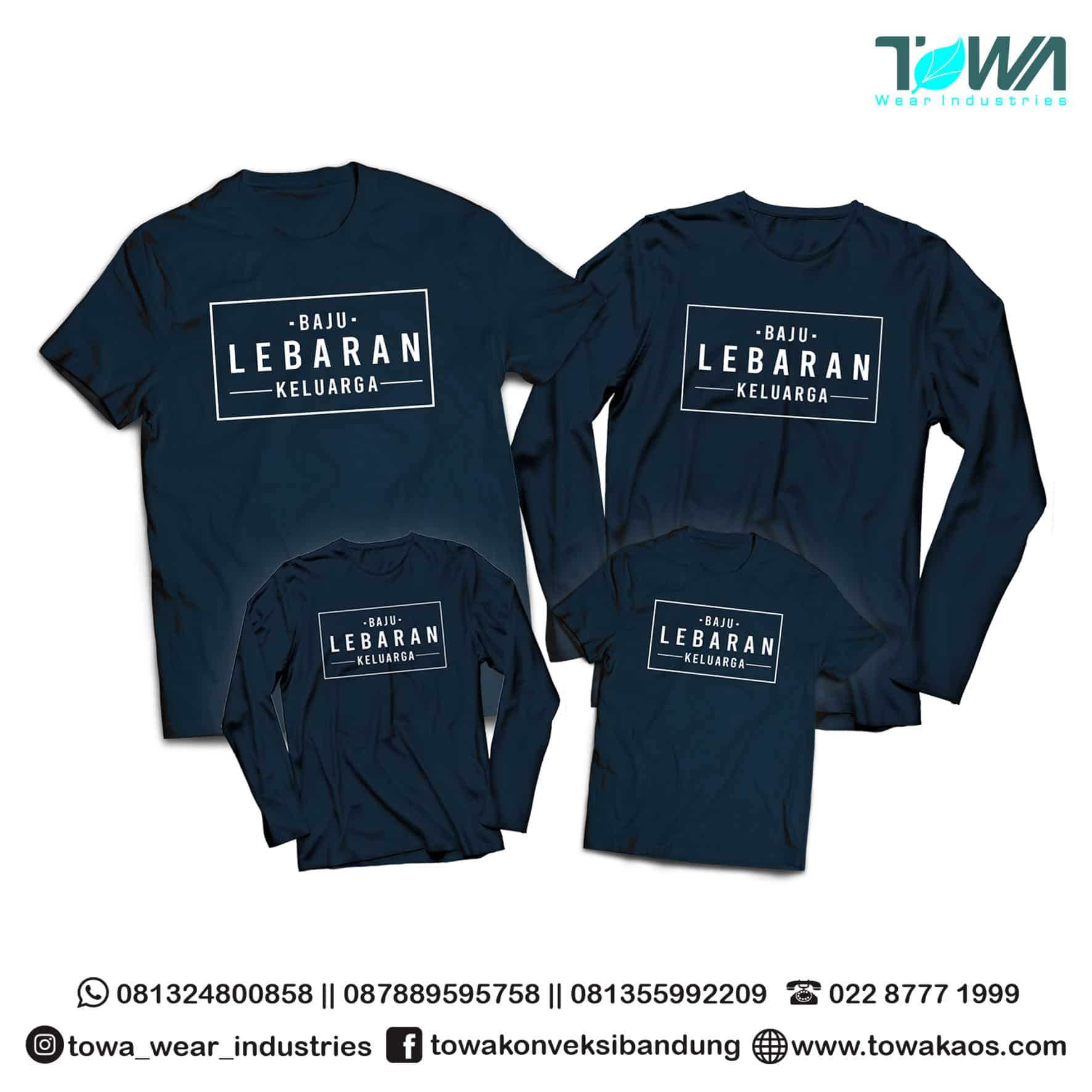 JASA KONVEKSI BIKIN KAOS LEBARAN CUSTOM ORDER - TOWA Konveksi Produksi ...